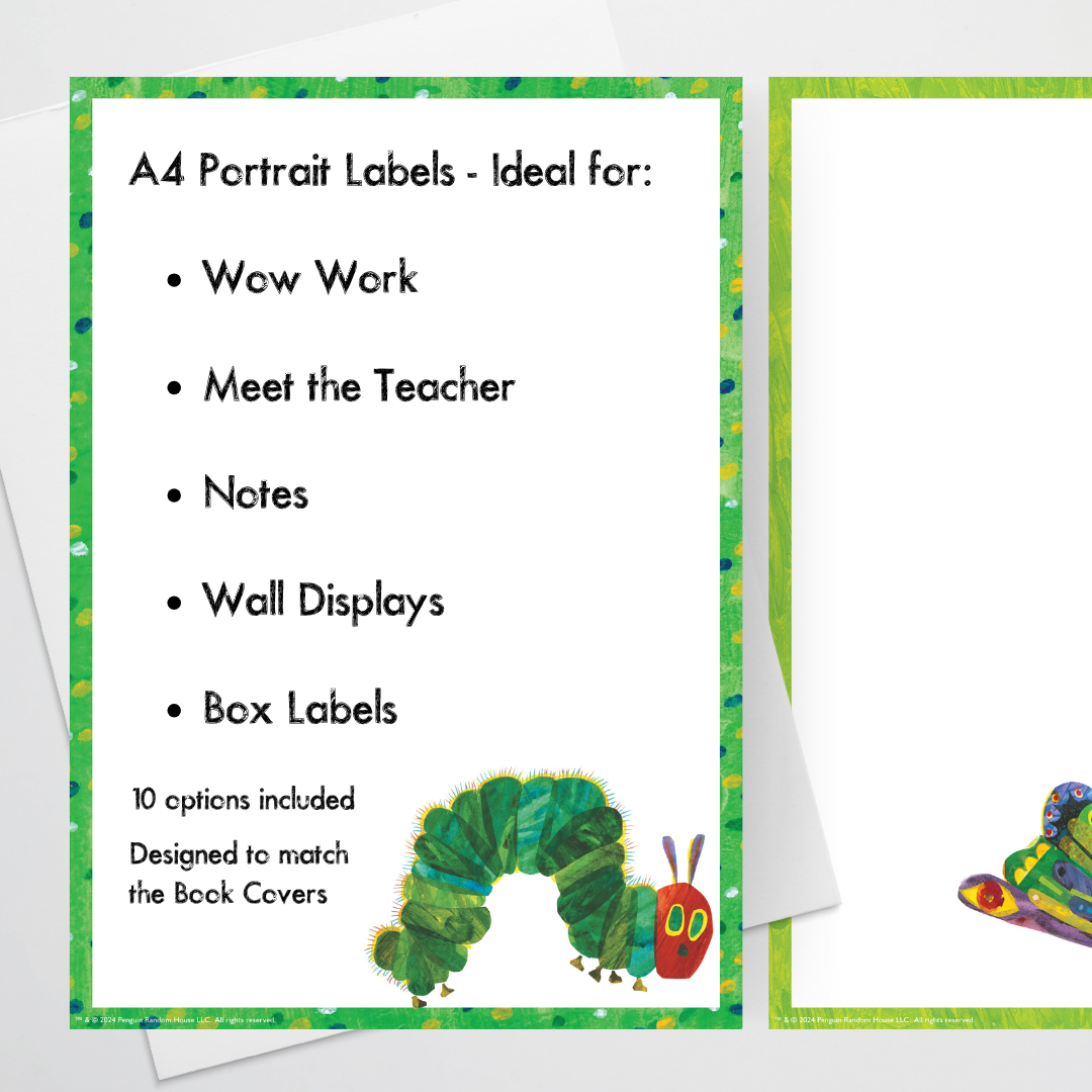 A4 Portrait Labels and A4 Landscape Labels - The Very Hungry ...