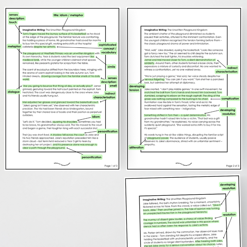 Year 3 and Year 4 - Imaginative Text: Level Up, Bump it Up, WAGOLL Wall ...