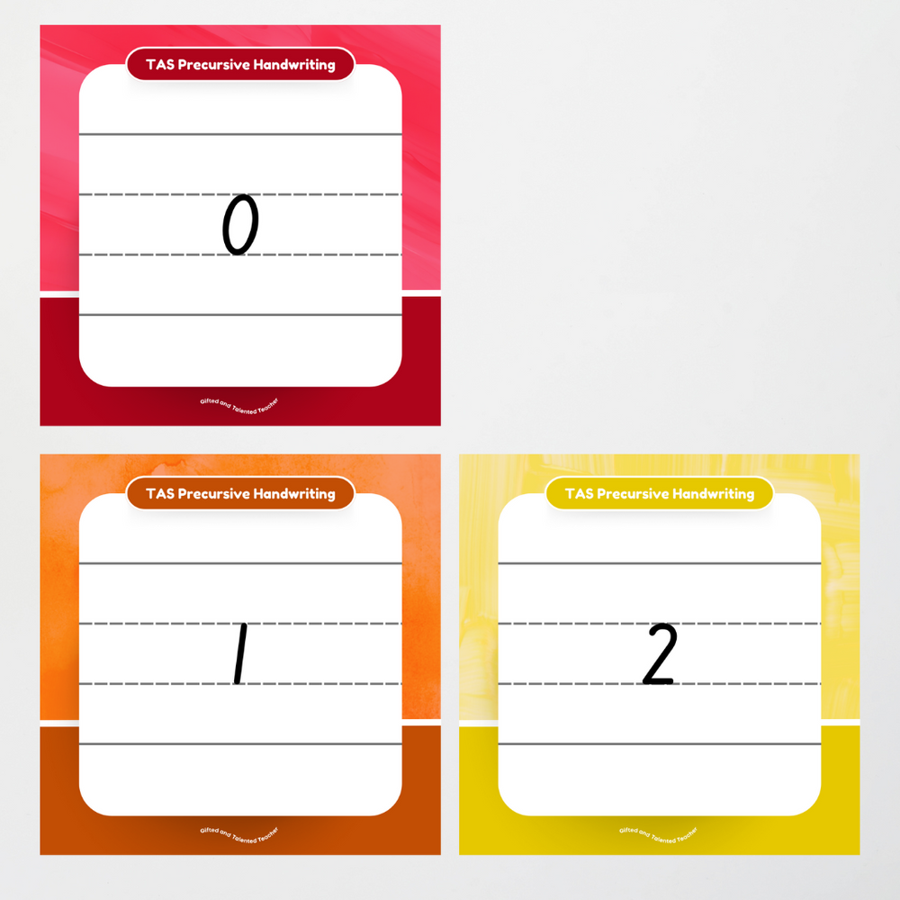 Tasmanian Precursive Font: Lined Handwriting Posters - Rainbow | Gifted ...