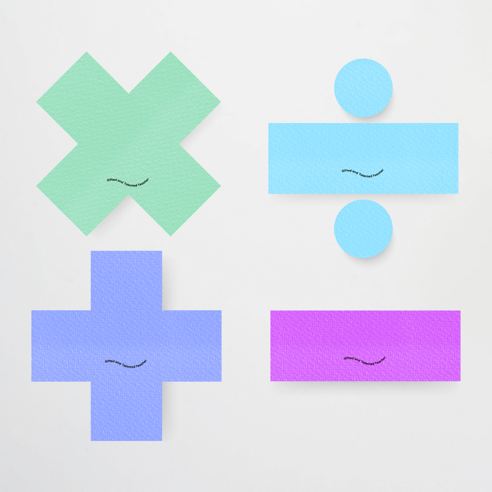 Maths Symbols & Vocabulary Mathematics Posters Rainbow Classroom Decor