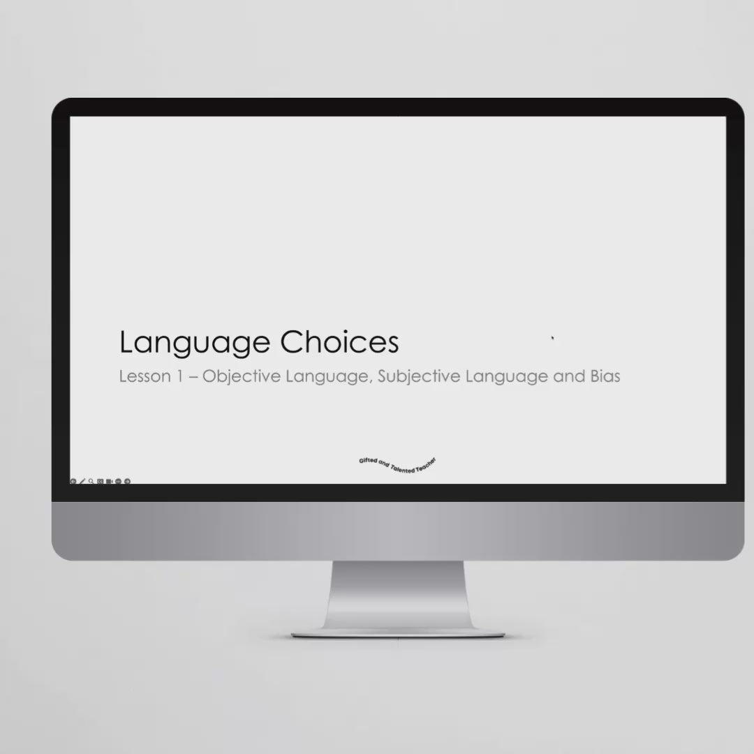 Year 6: Objective, Subjective and Bias Language Teacher Slides