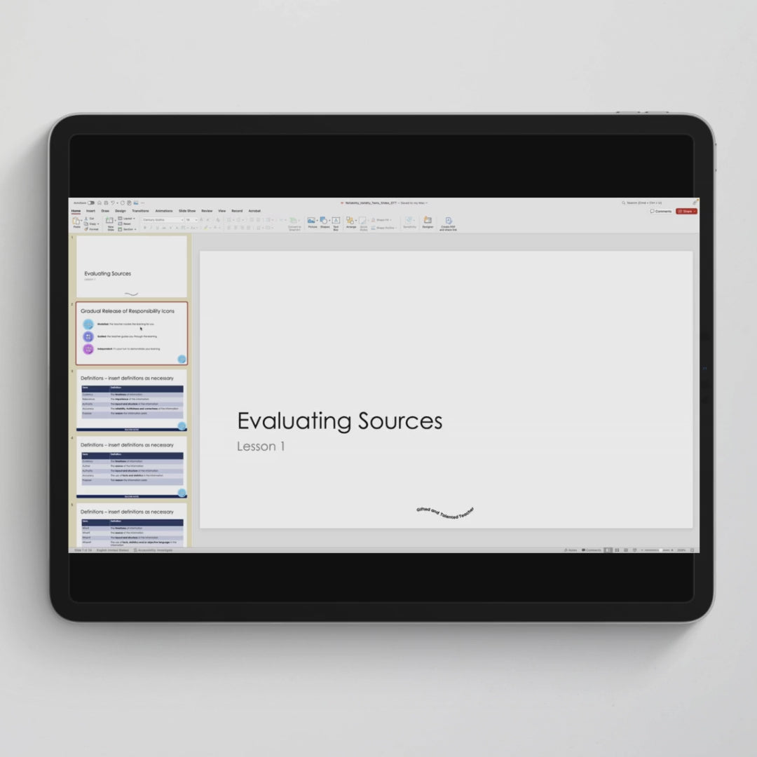 Evaluating Sources Teacher Slides | Responding to Literature | Gifted ...