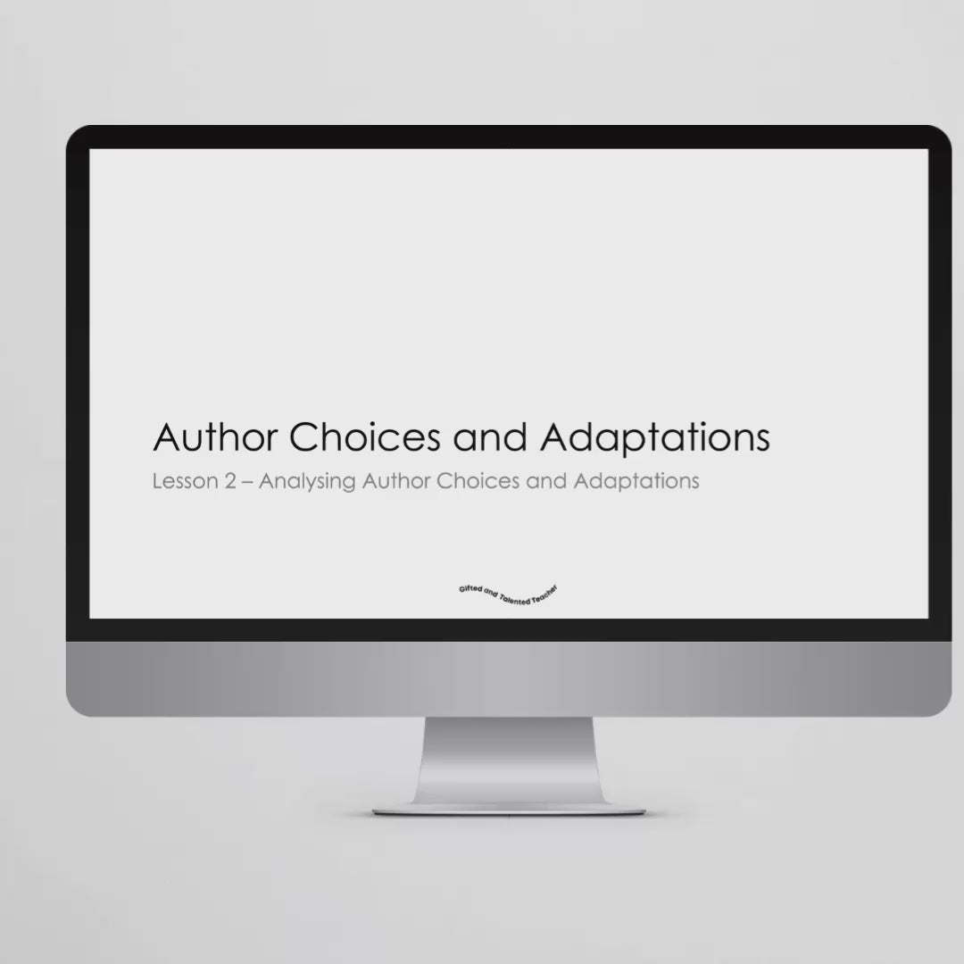 Australian-Curriculum Aligned Author Choices and Adaptations Slides