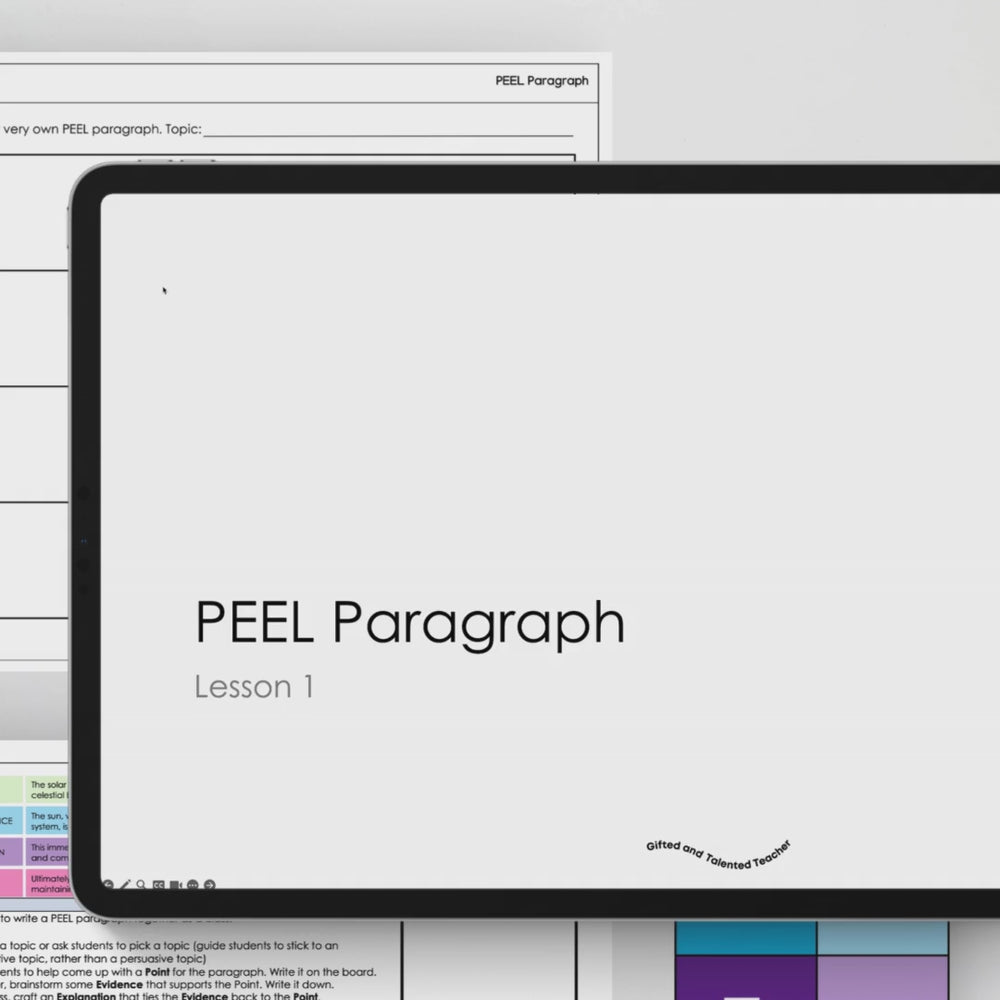 PEEL Paragraph Structure Bundle | Persuasive Purposes | Gifted and ...