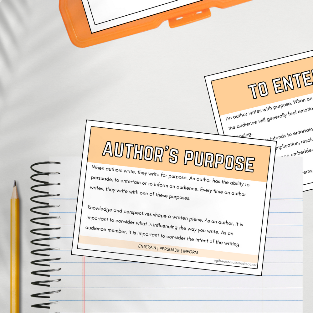 Read and Respond: Author's Purpose | Printable Teacher Resources