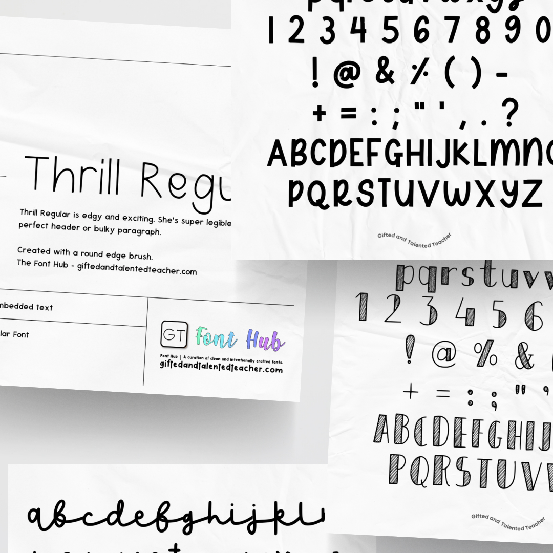 Volume 5: GT Fonts - The Misfits | Fonts and Teaching Resources