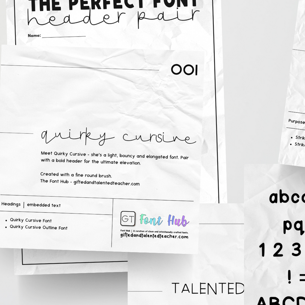 Volume 4: GT Fonts - The Big Deal | Gifted and Talented Teacher ...