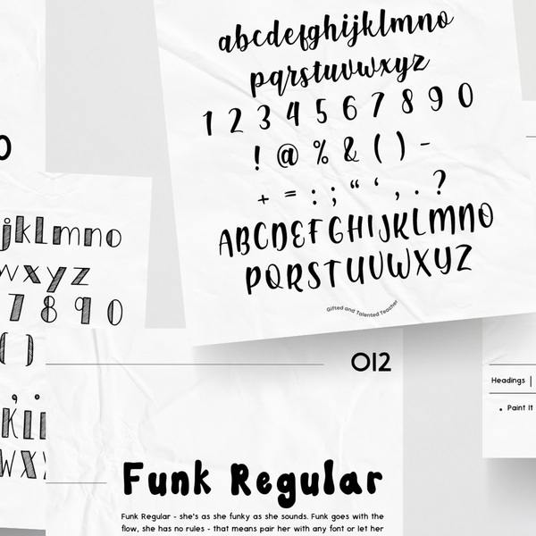 Volume 5: GT Fonts - The Misfits | Fonts and Teaching Resources
