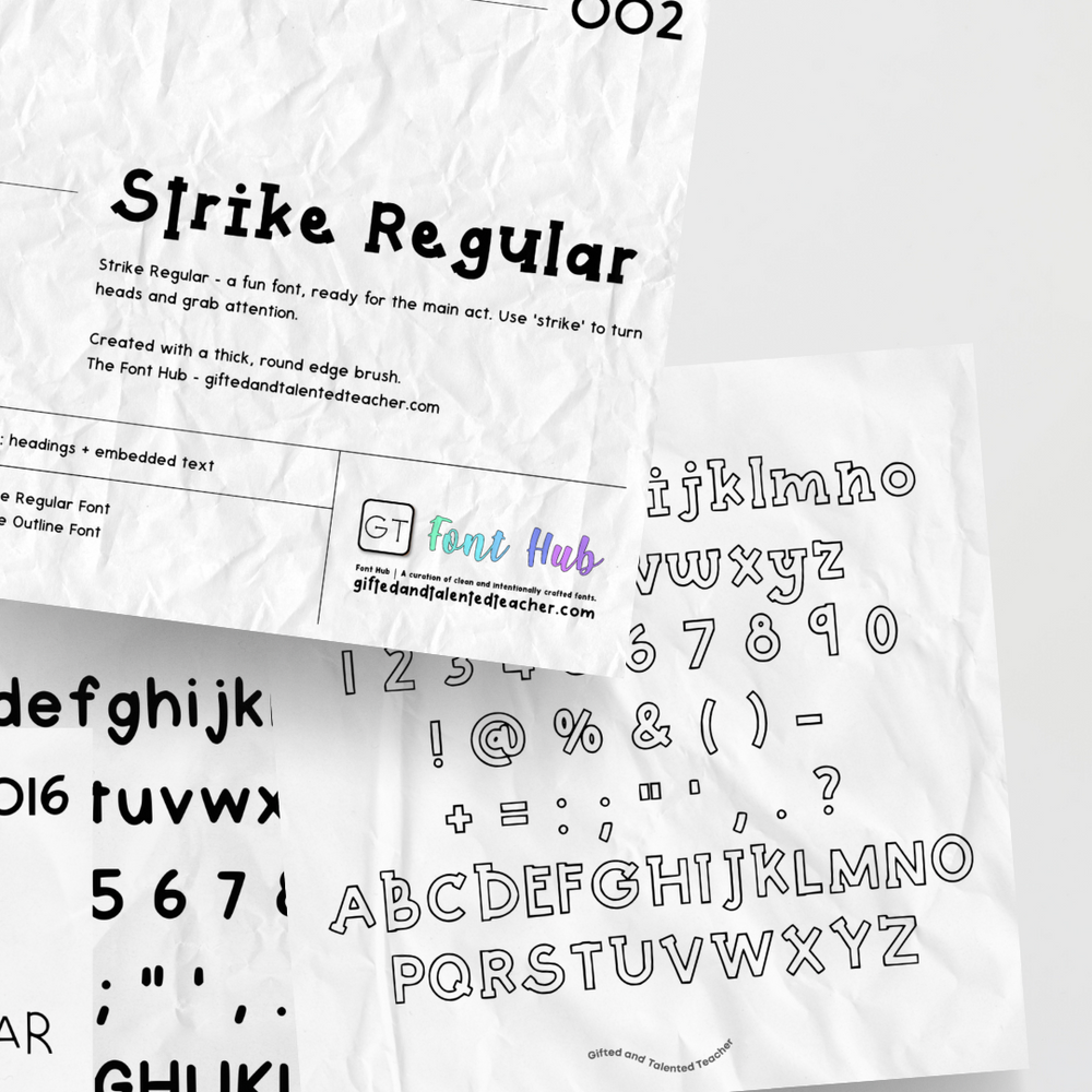 Volume 4: GT Fonts - The Big Deal | Gifted and Talented Teacher ...