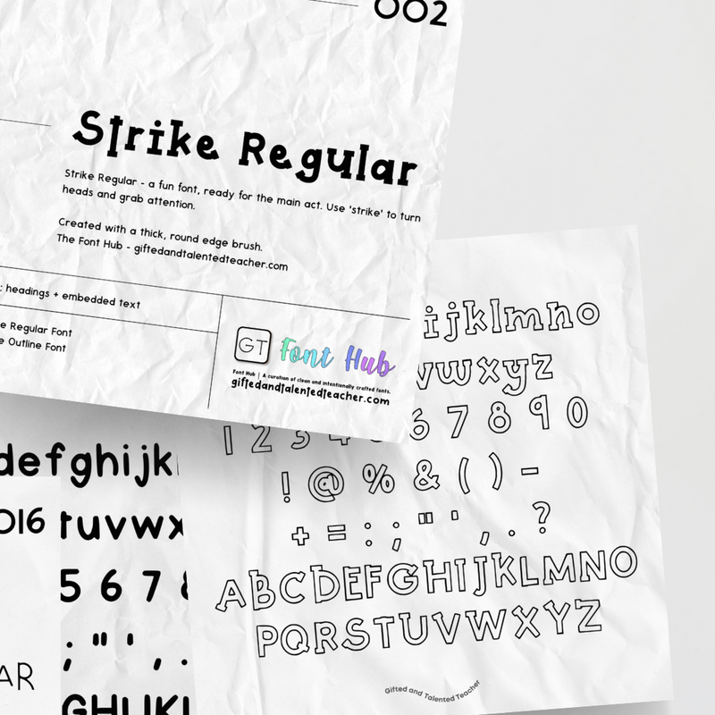 Volume 4: GT Fonts - The Big Deal | Gifted and Talented Teacher ...
