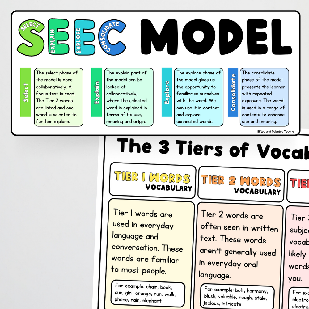 SEEC Model Bundle | Vocabulary | Gifted and Talented Teacher - Teacher ...