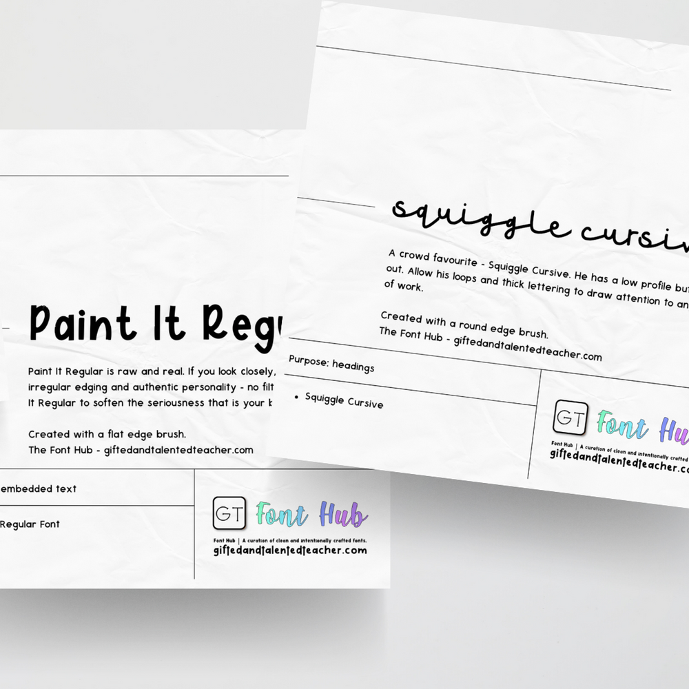 Volume 5: GT Fonts - The Misfits | Fonts and Teaching Resources