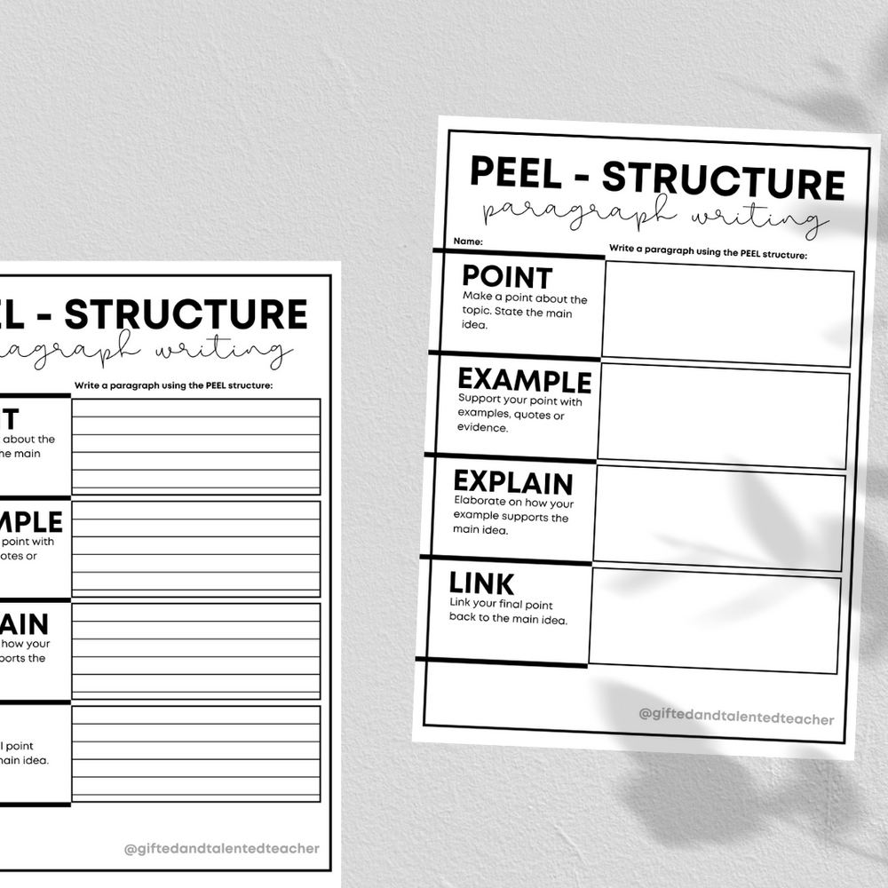 Persuasive Paragraph Structure: PEEL | TEEL | OREO | Gifted and ...