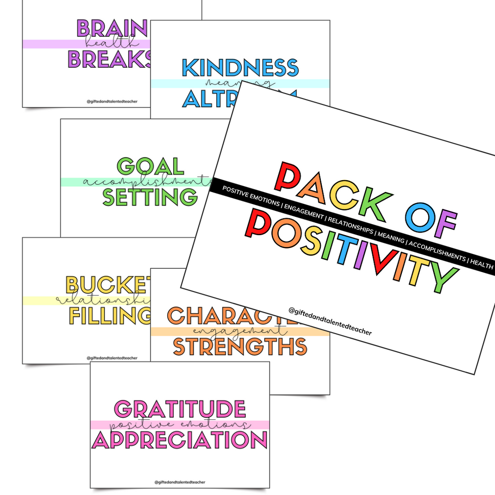 The Pack of Positivity Bundle | Gifted and Talented Teacher - Teacher ...