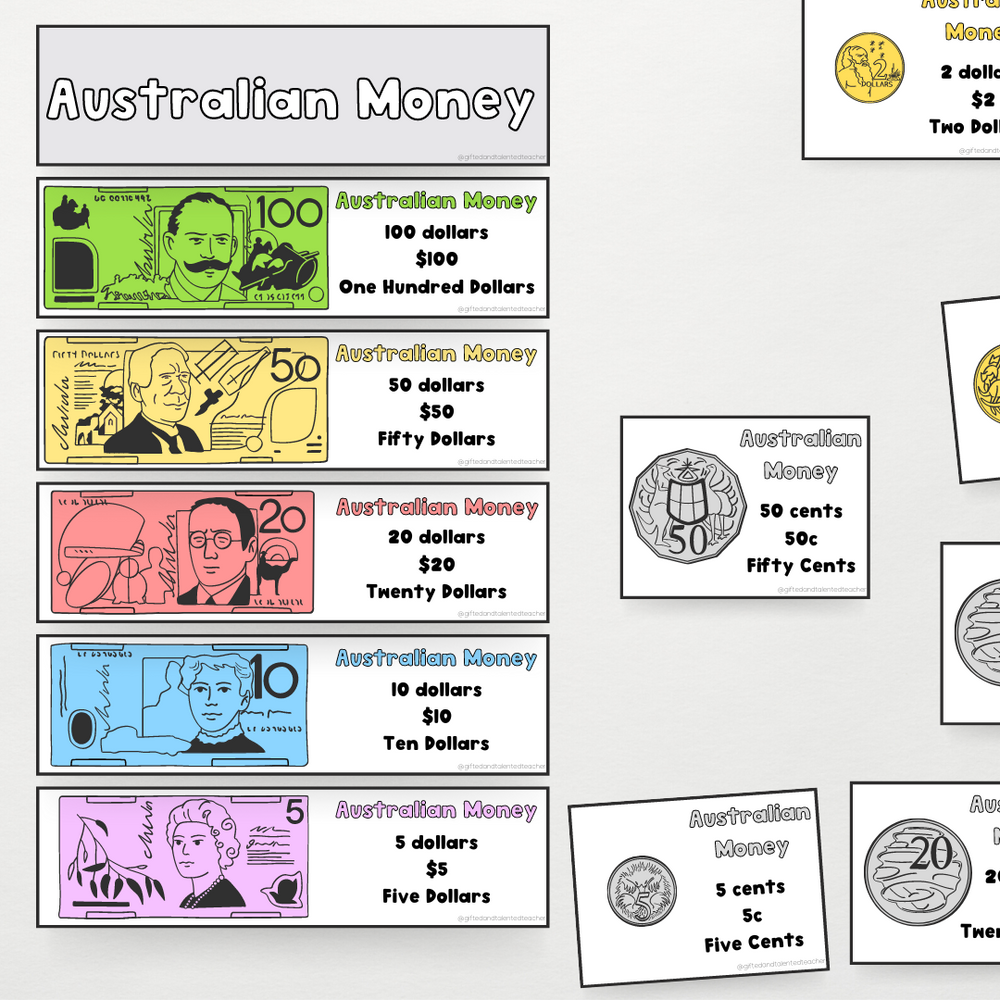 Australian Money Bundle: Coins and Notes