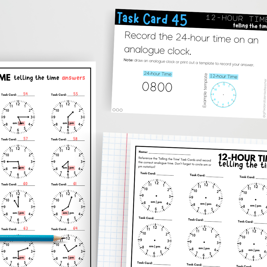 Telling the Time: Time | Numeracy Teacher Resources
