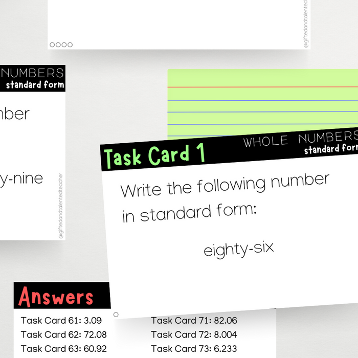 Standard Form: Whole Number | Maths Teacher Resources