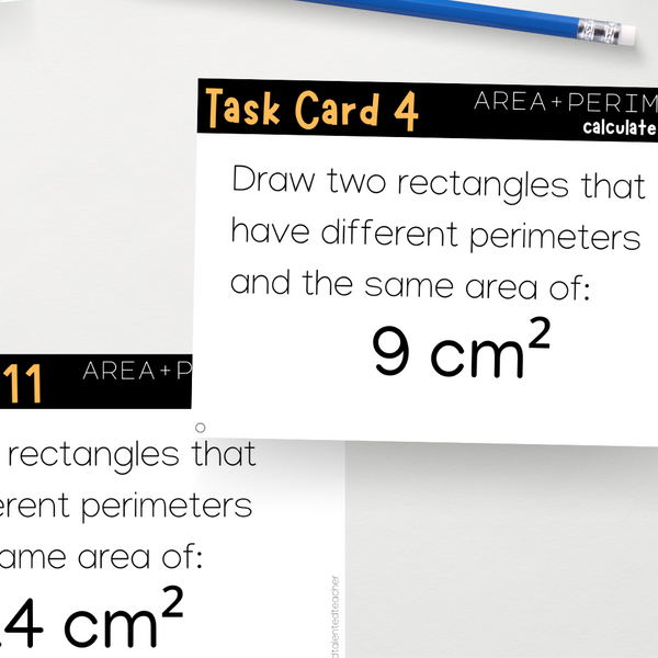 Calculate and Draw: Area and Perimeter | Numeracy Teacher Resources