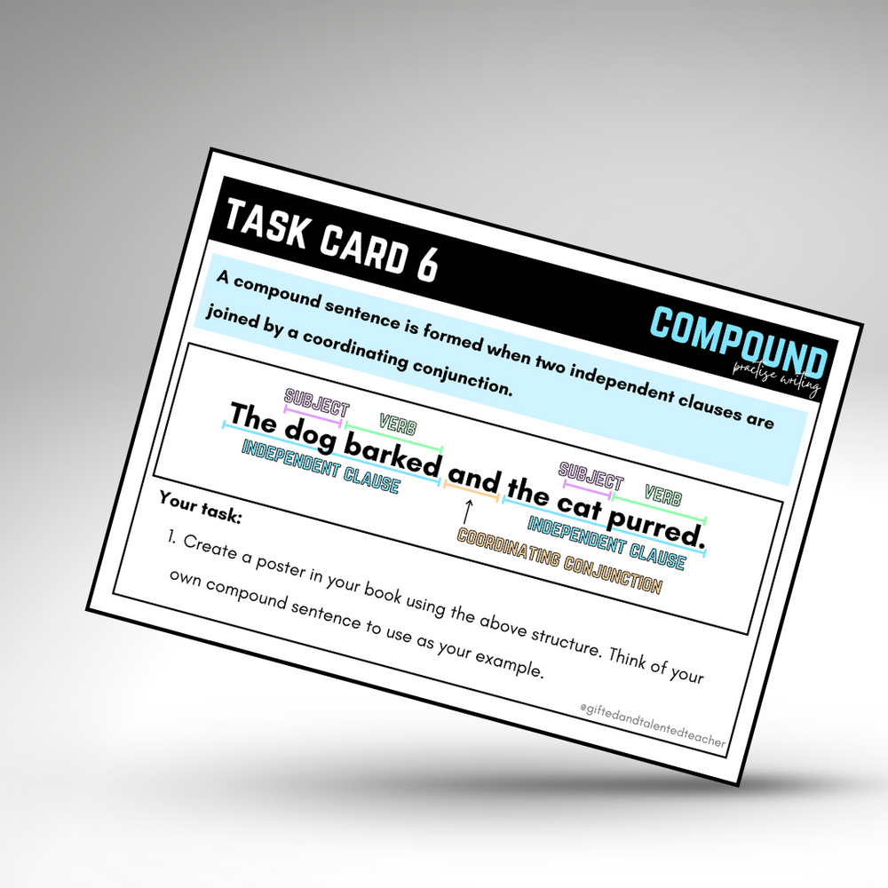 Practise Writing: Sentence Structure | Gifted and Talented Teacher ...