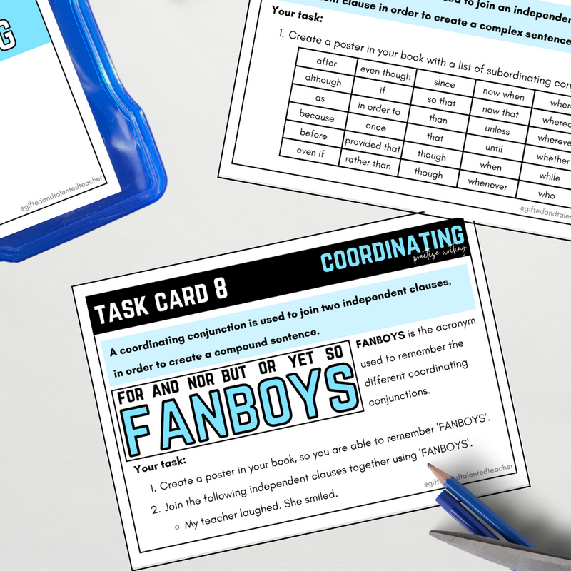 Practise Writing: Sentence Structure | Gifted and Talented Teacher ...