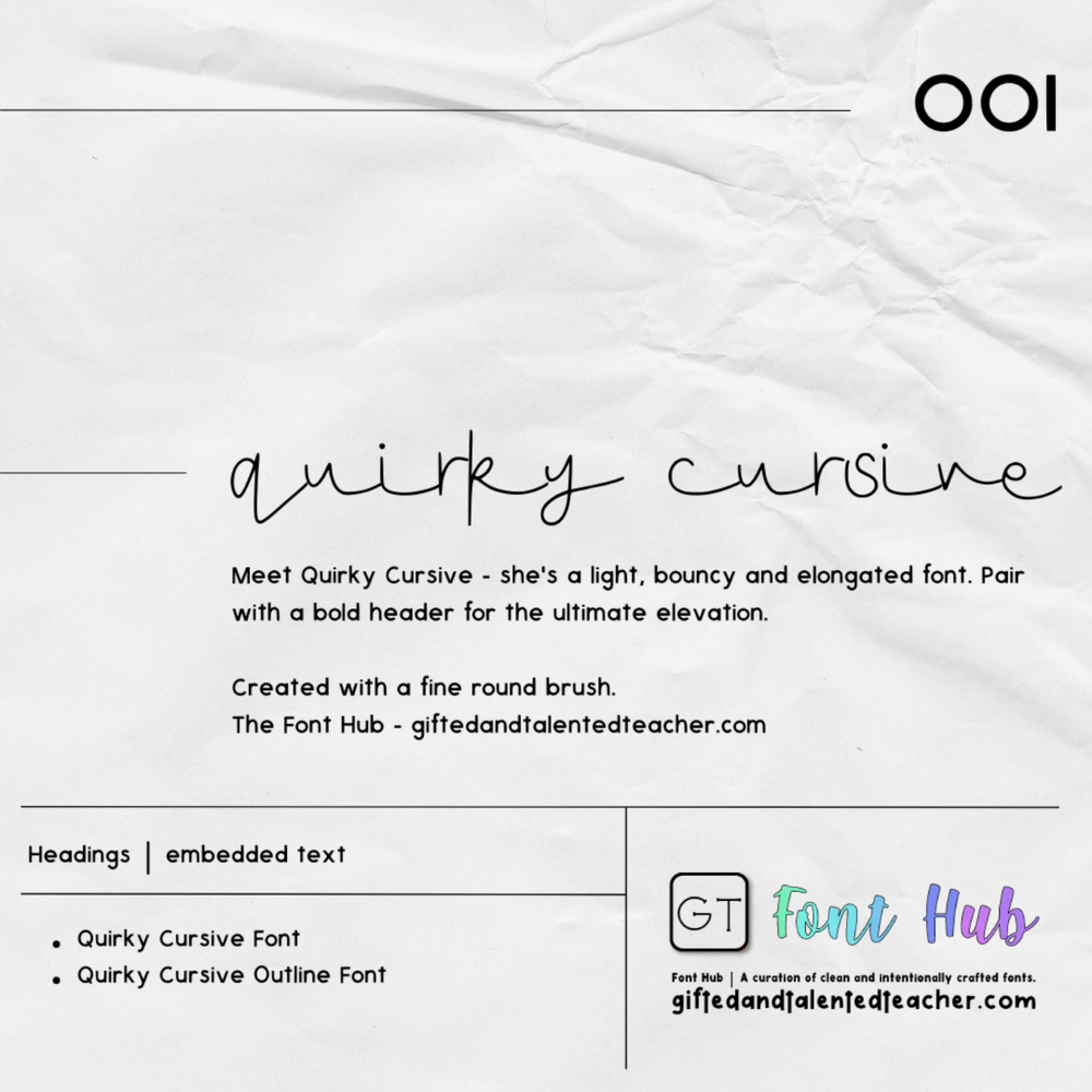Fonts for Teachers | Individual Font Teaching Resources