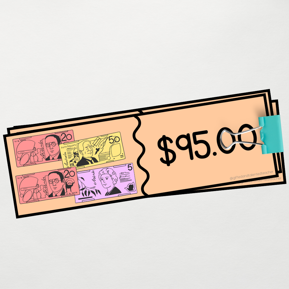 Money Match: Tier 2 - Australian Notes | Gifted and Talented Teacher ...
