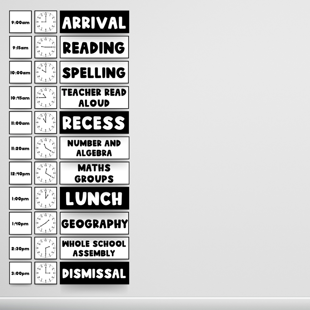 Daily Schedule: Simple + Minimalistic | Teaching Resources