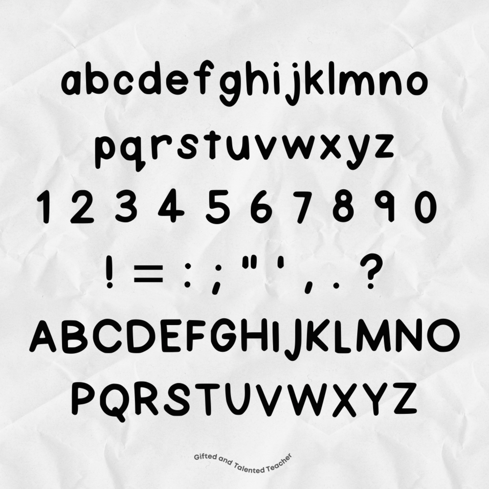Individual Fonts | Gifted and Talented Teacher - Teacher Resources ...