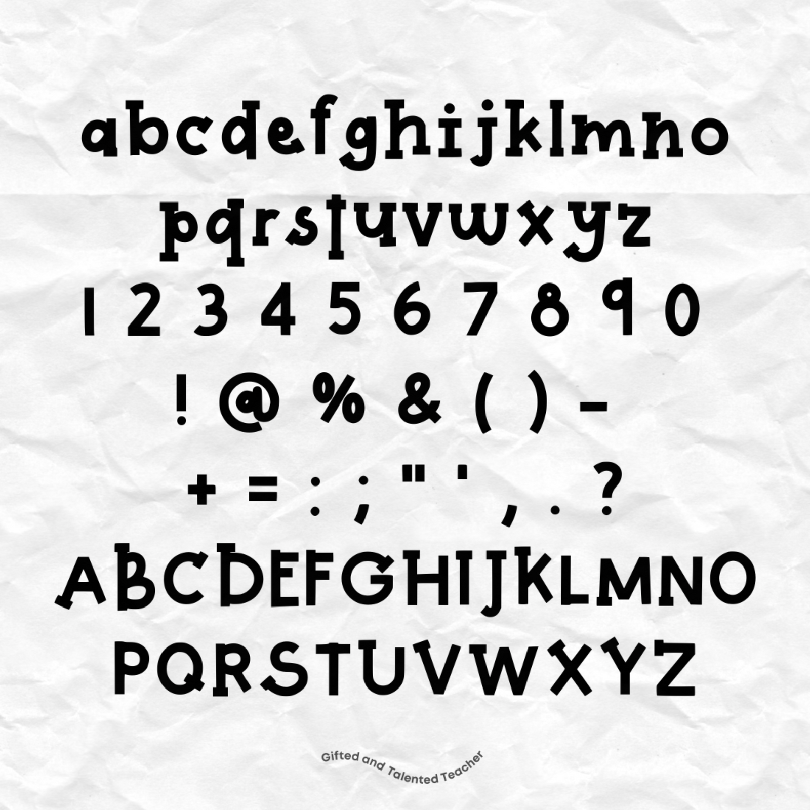 Individual Fonts | Gifted and Talented Teacher - Teacher Resources ...