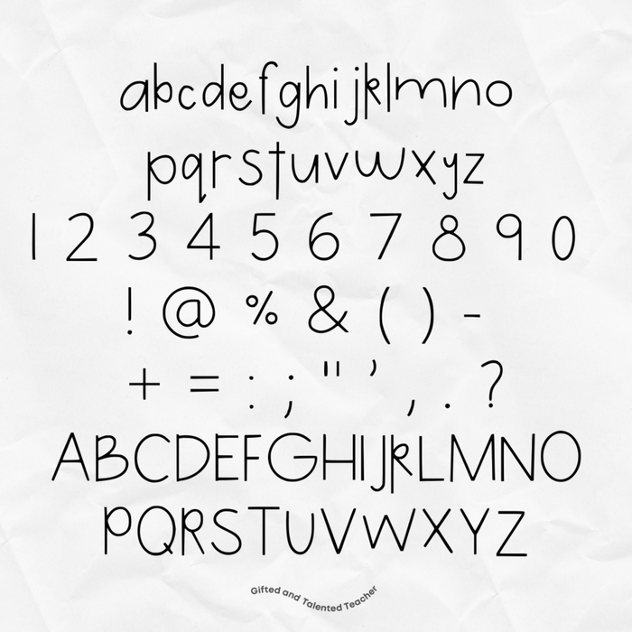 Individual Fonts | Gifted and Talented Teacher - Teacher Resources ...