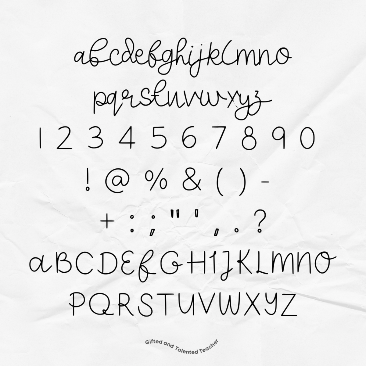 Loop-d-Loop Cursive - GT Font | Gifted and Talented Teacher - Teacher ...