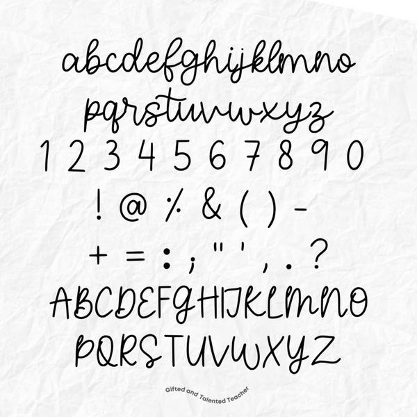 Jellyfish Cursive - GT Fonts | Gifted and Talented Teacher - Teacher ...