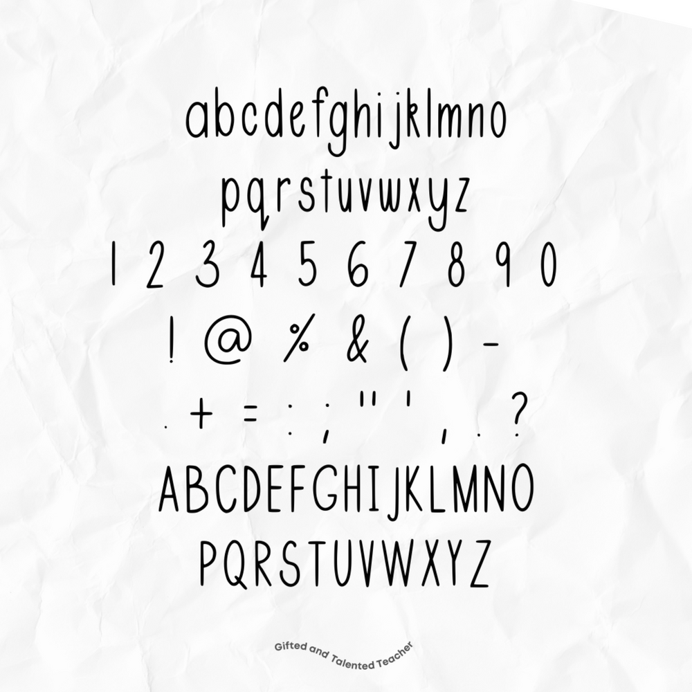 Skeleton Regular - GT Font | Gifted and Talented Teacher - Teacher ...