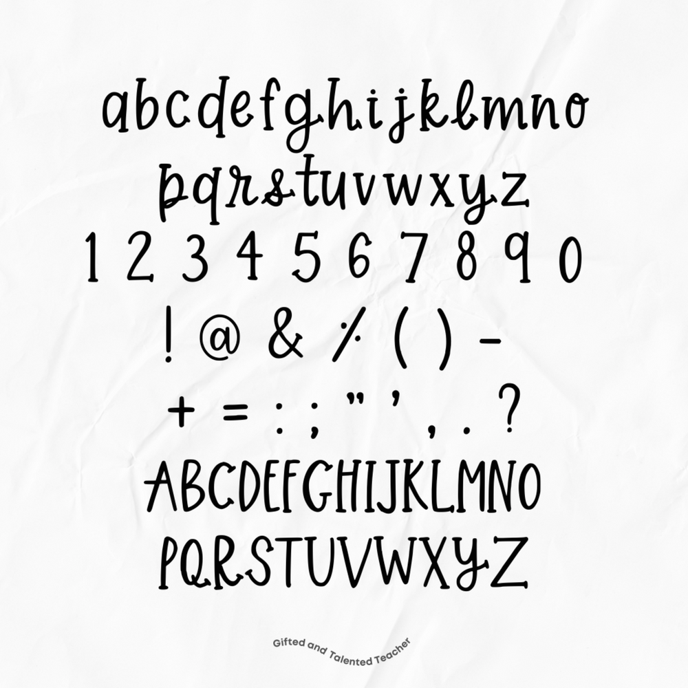 Milky Regular - GT Font | Gifted and Talented Teacher - Teacher ...